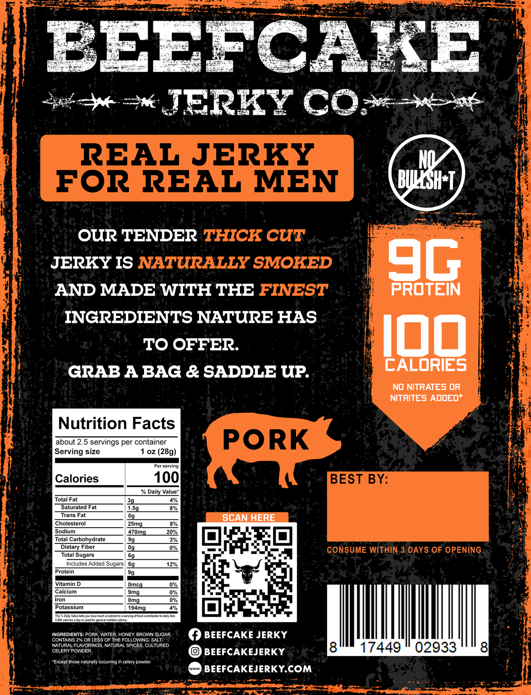 Smokehouse BBQ Jerky – BeefCake Jerky